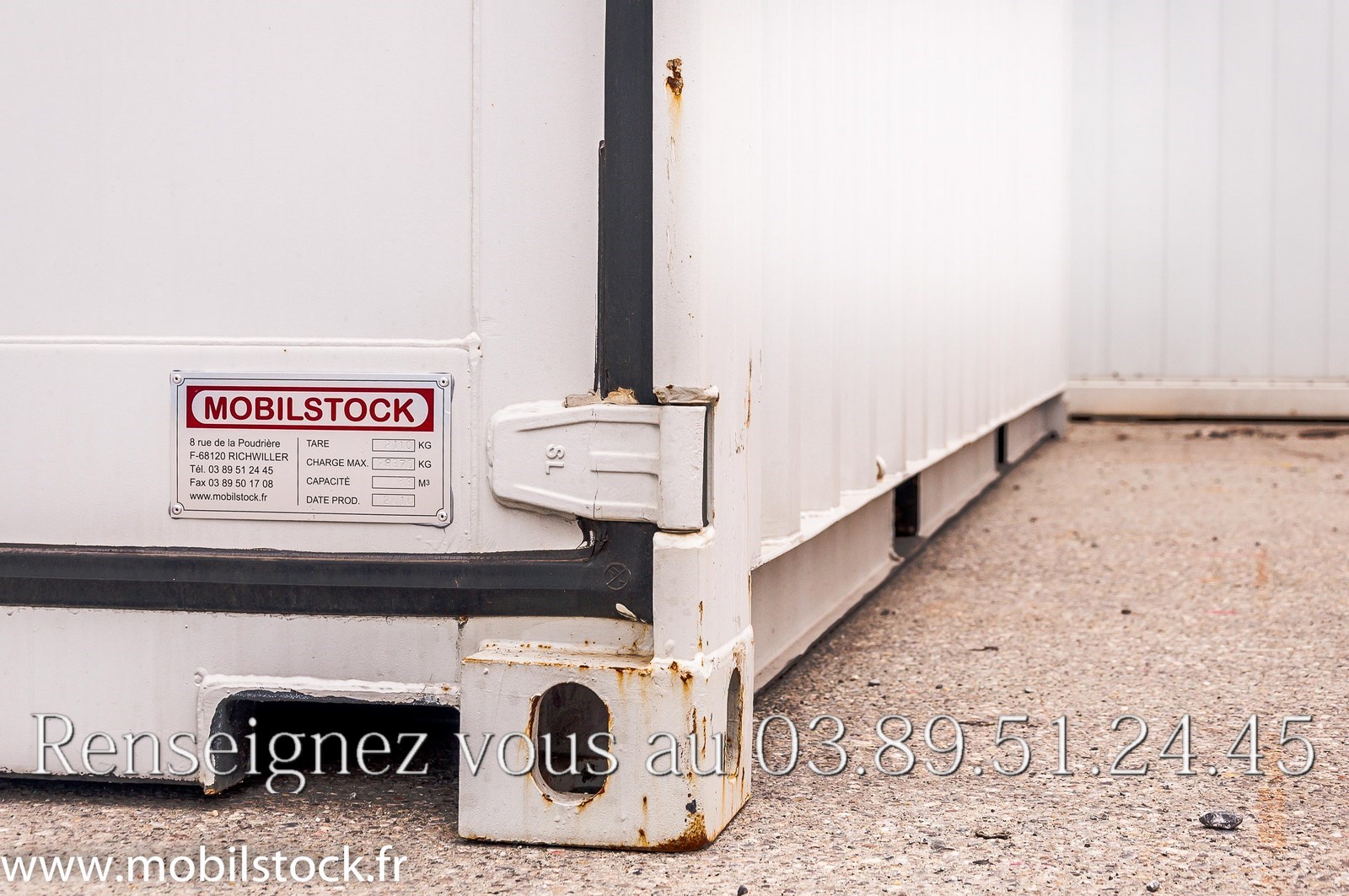 coin iso conteneur 20' premier voyage blanc